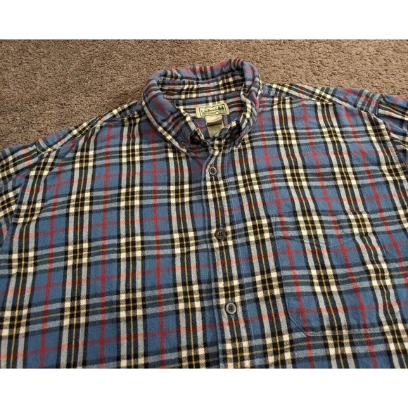 L.L. Bean | Shirts | Mens Ll Bean Scotch Plaid Flannel Shirt Bhf4 Made In El Salvador Size Xl ...